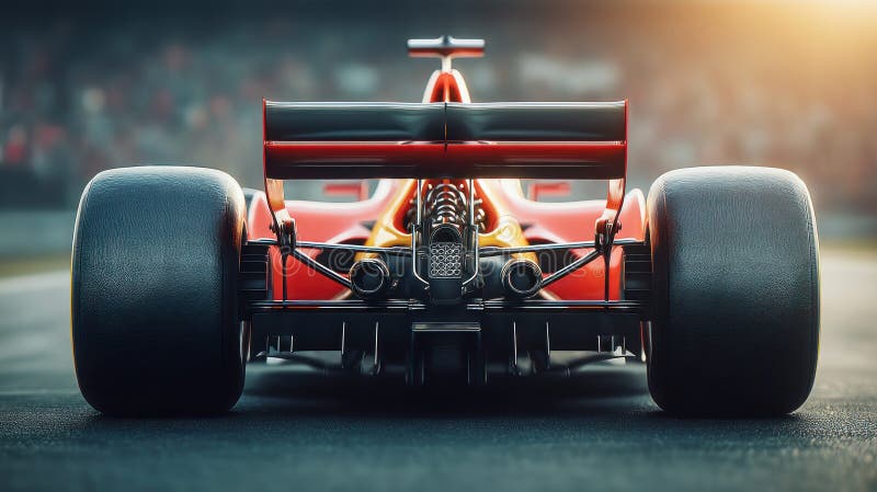 A Striking Back View of a Formula One Car, Showcasing Its Powerful ...
