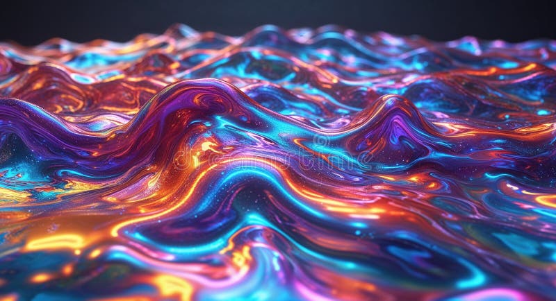 A Striking Background Features Vibrant 3D Shapes that Ebb and Flow in ...