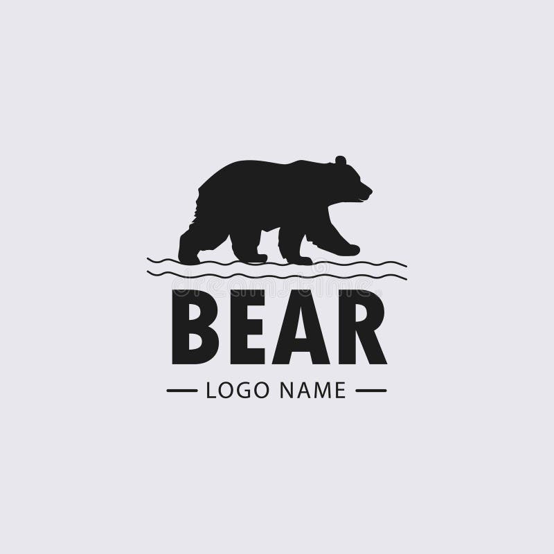 Bold Bear Logo Design for Outdoor Branding Stock Illustration ...