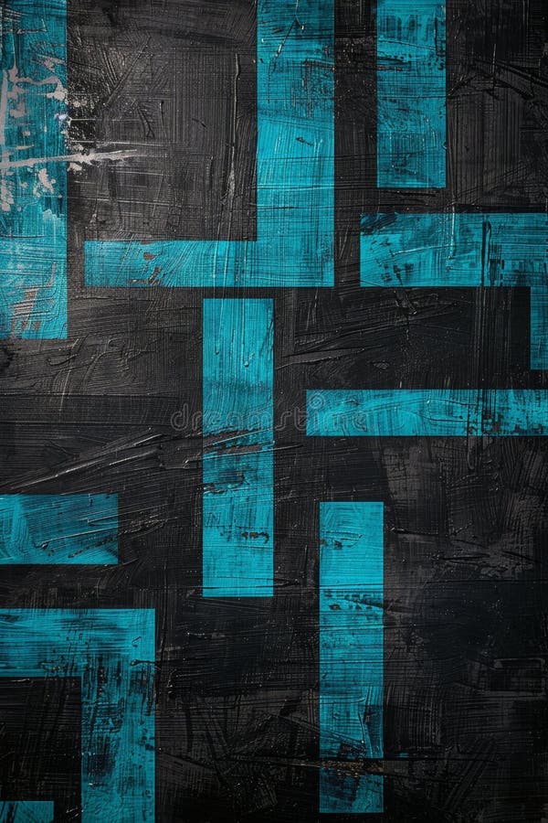 Striking Black and Blue Linear Patterns Create Dynamic Aesthetic ...