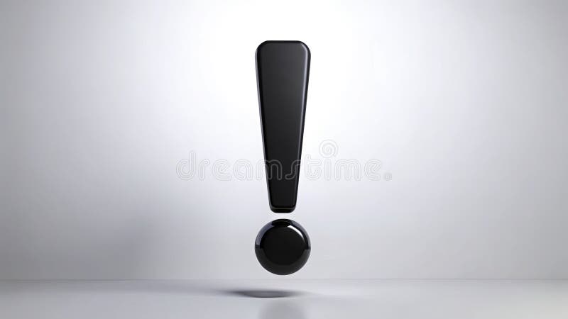 Striking Black Exclamation Point Graphic Design HighImpact Visual ...