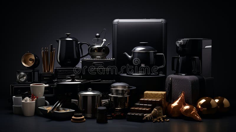 A Striking Black Friday Sales Assortment Creatively Arranged on a Sleek ...