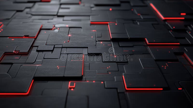 Striking Black and Red Checkered Wall, a Modern Abstract Design with ...