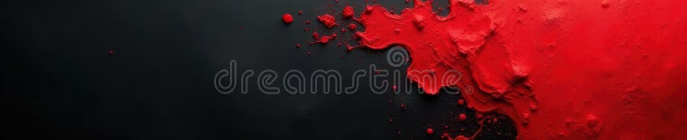 Striking Black and Red Wall, Heavy Paint Texture , Style, Element ...
