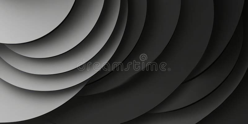 A Striking Black and White Background with a Series of Concentric ...