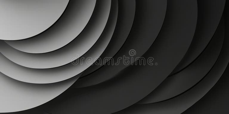 A Striking Black and White Background with a Series of Concentric ...