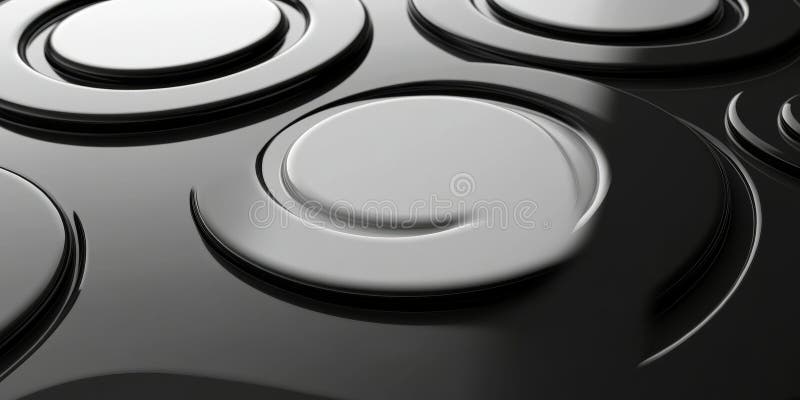Striking Black White Background Series Concentric Circles Gradually ...