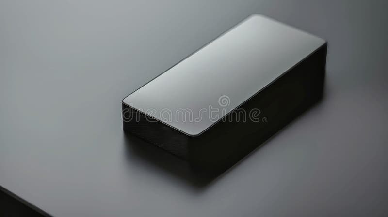 A Striking Black and White Depiction of a Sleek Rectangular Object ...