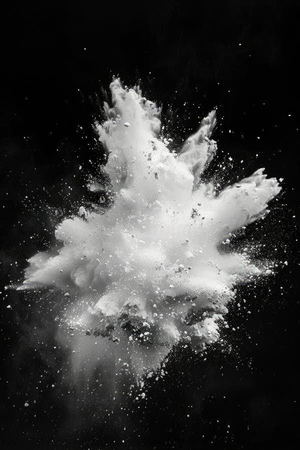 A Striking Black and White Image of a Powder Cloud. Ideal for Artistic ...