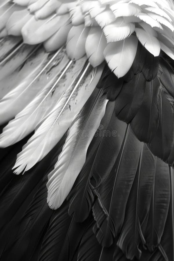 A Striking Black and White Image of a Single Wing. Suitable for Various ...