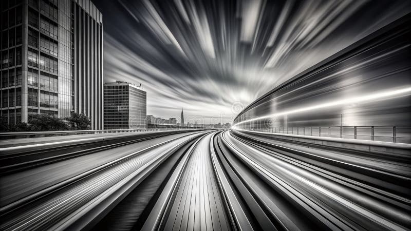 Striking Black and White Long Exposure Lines a Dynamic Background for ...