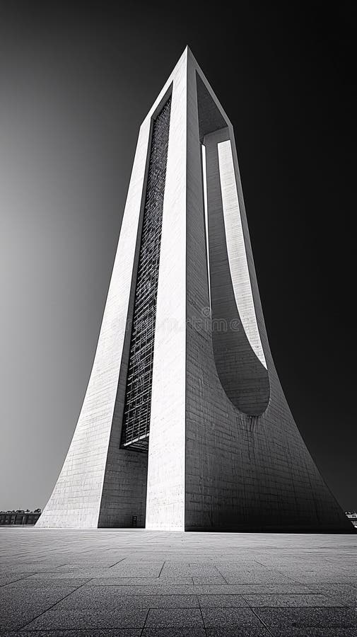 Towering Modernist Buildings Stock Illustration - Illustration of ...