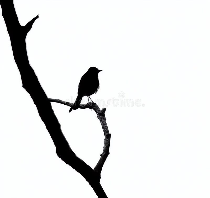 Perched Bird Silhouette Stock Illustrations – 691 Perched Bird ...