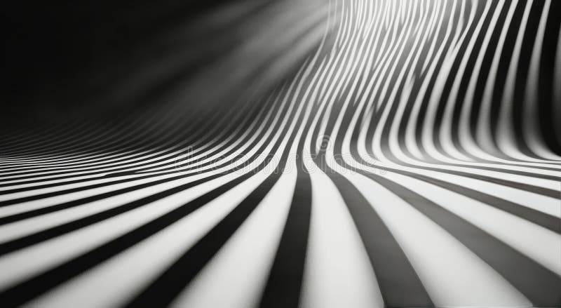 Striking Black and White Striped Pattern Creating an Optical Illusion ...