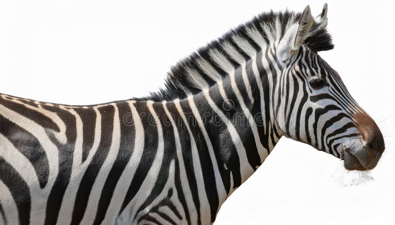 Striking BlackandWhite Striped Zebra Against Transparent Backdrop ...
