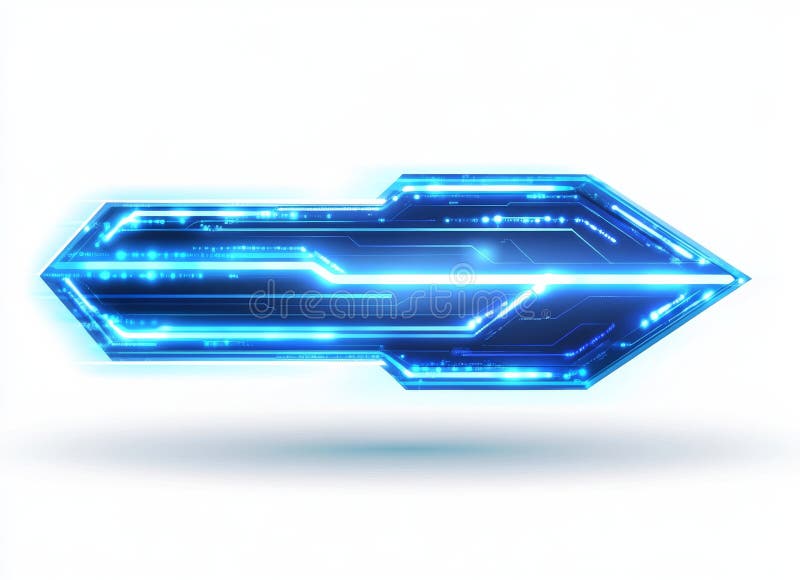 A Striking Blue Arrow, Shining with Light and Speed, Zooms Forward ...