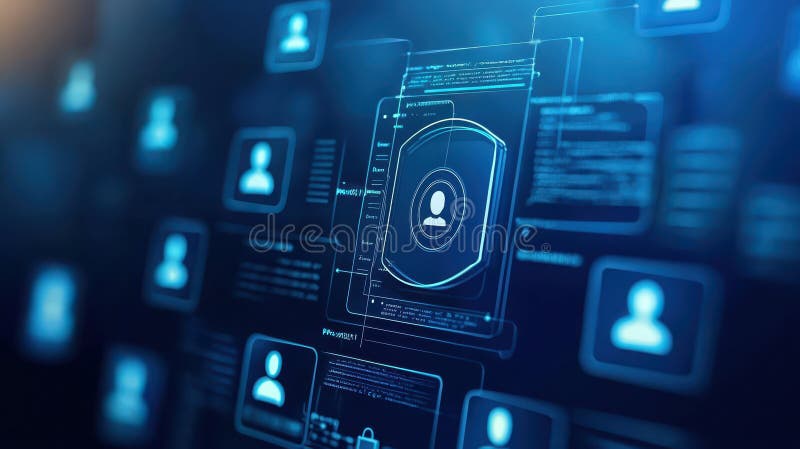 Striking Blue and Black Contrast, Modern Abstract Design for Computer ...