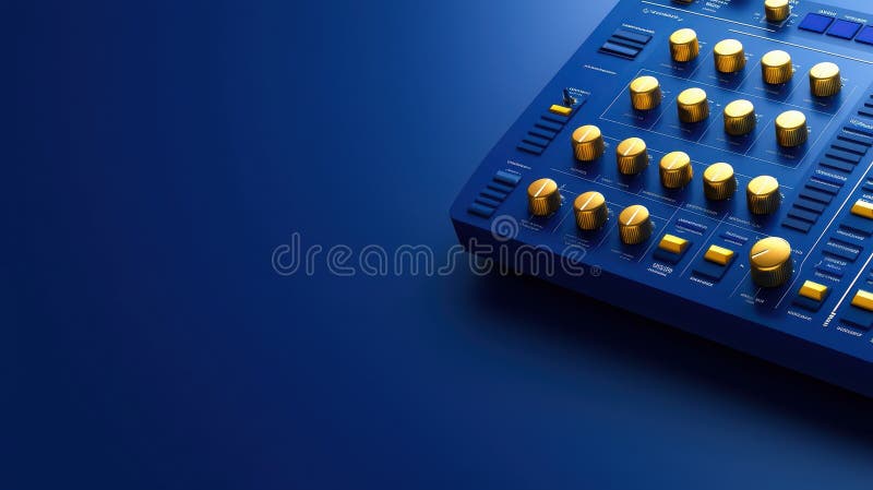 Striking Blue and Gold Synthesizer, a Visual Auditory Masterpiece Blue ...