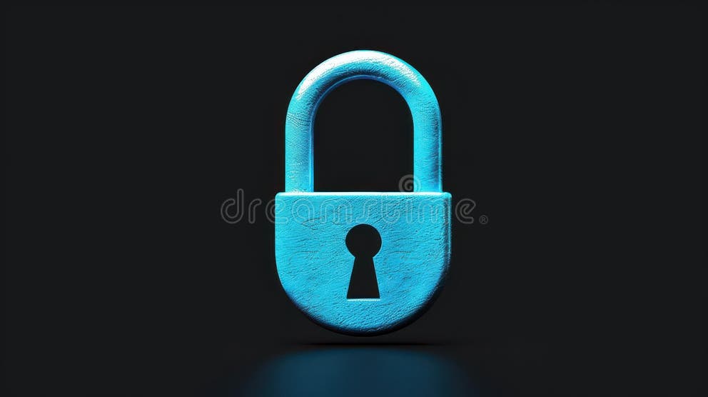 A Striking Blue Padlock Composed of Intertwined Wires, Set Against a ...