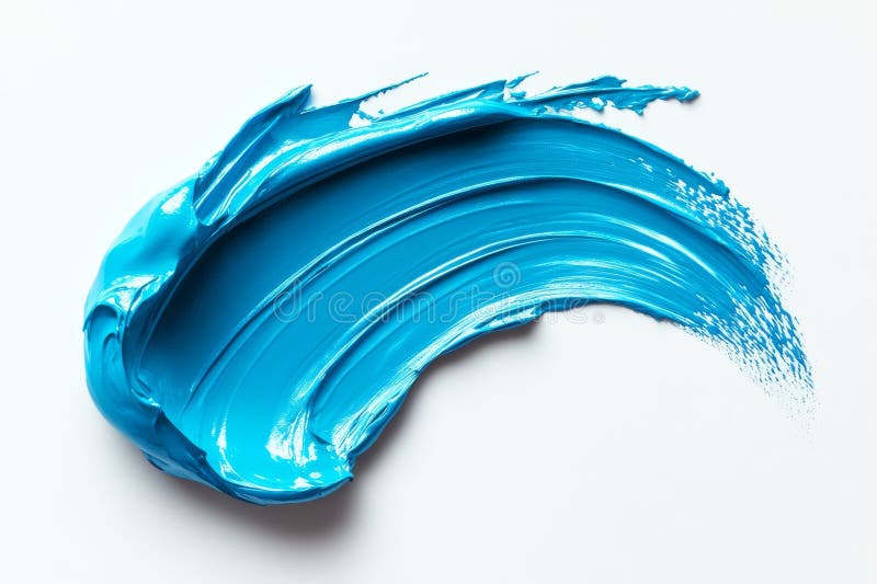 A Striking Blue Paint Splash Brings a Dynamic Burst of Color To a White ...