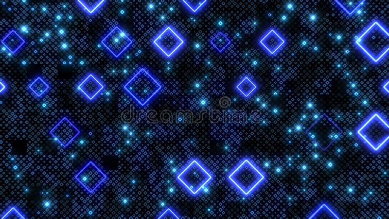 Abstract Diamond Pattern Blue and White on Black Background Stock ...