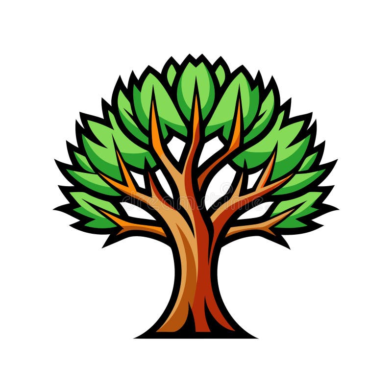 Striking Jerusalem Thorn Tree Bold Design Stock Illustration ...