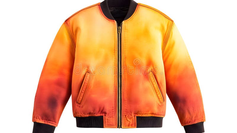 Stylish Gradient Bomber Jacket with Warm Colors Stock Illustration ...