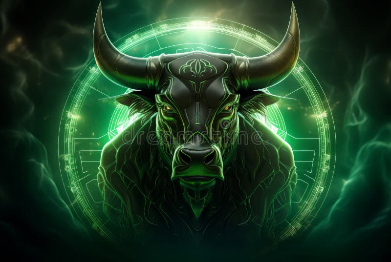 Striking Bull Neon. Generate Ai Stock Illustration - Illustration of ...