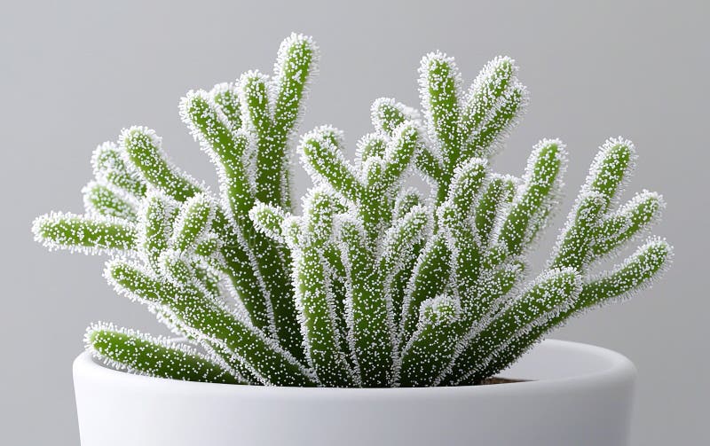 Vibrant Green Cactus with Unique Branching Shapes Thriving in a Modern ...