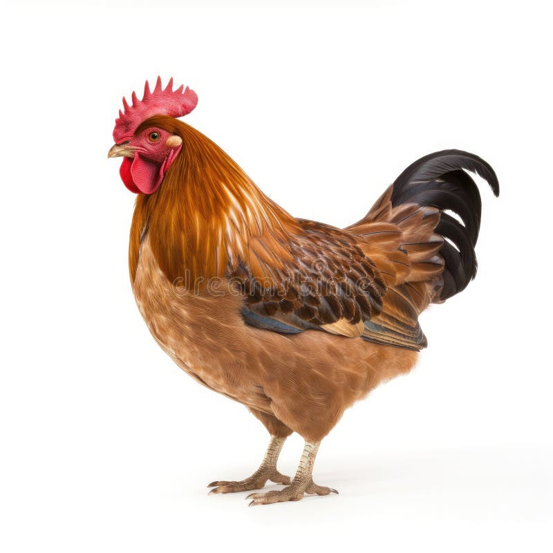 A Striking Chicken Image, Clear and Bold on a White Backdrop, Ai ...