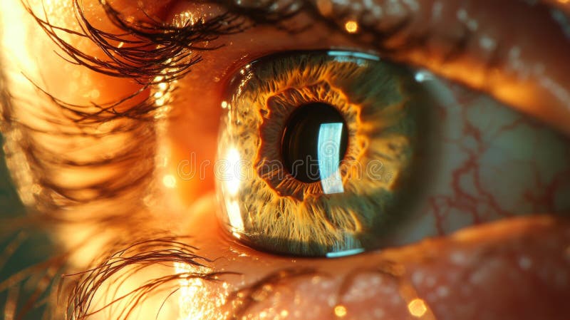 Close-up View of Vibrant Human Eye with Intricate Details and ...