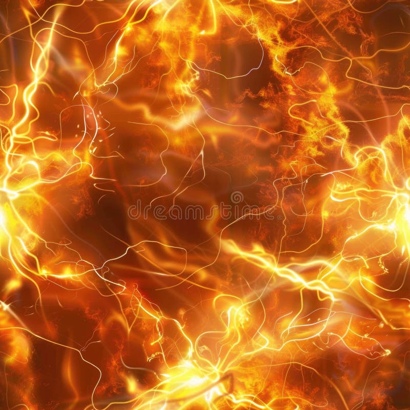 A Striking Close Up Image of Fire and Lightning. Perfect for Dramatic ...