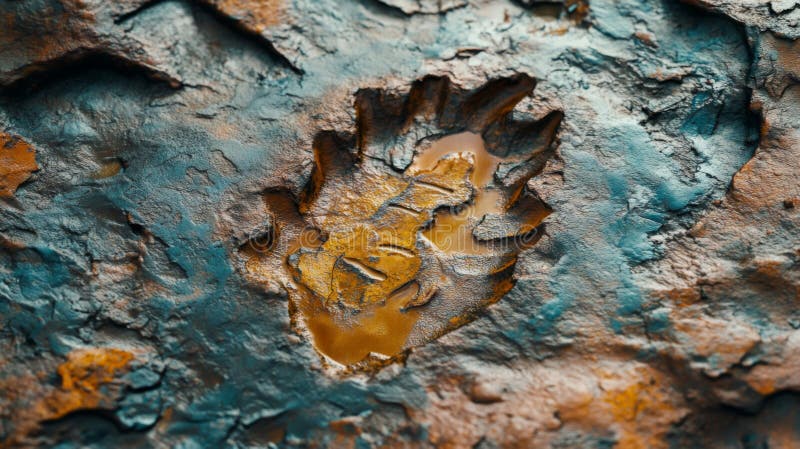 A Striking Close-up of an Intricate Claw Print on Textured Surface. the ...