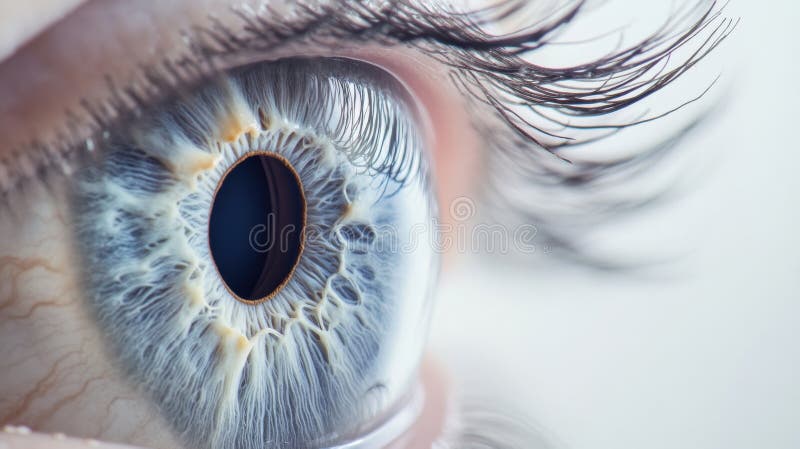 Close Up of a Human Eye Showing Intricate Iris Patterns and Details ...