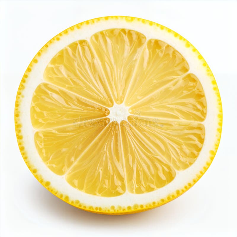 Radiant Citrus Slice Revealing Segmented Pulp and Textured Peel Details ...