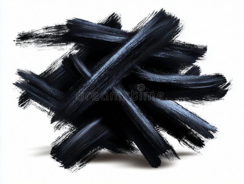 Bold Abstract Brushstroke Art Collection Stock Illustration ...