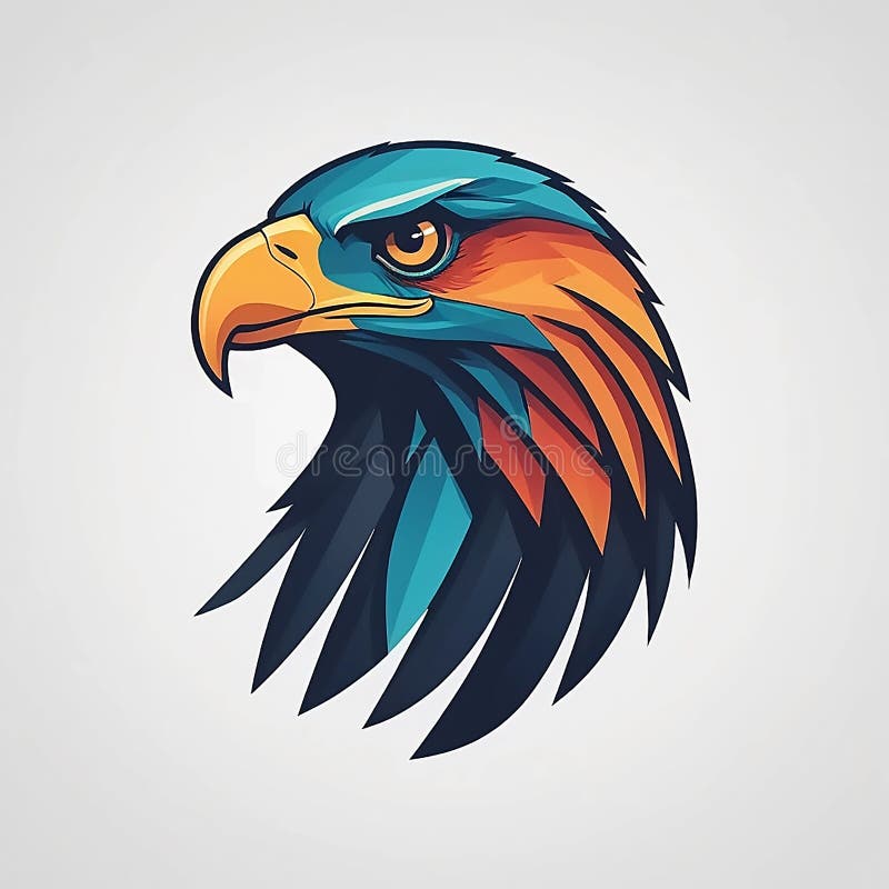 Vibrant Eagle Illustration: a Bold and Colorful Graphic Design Stock ...