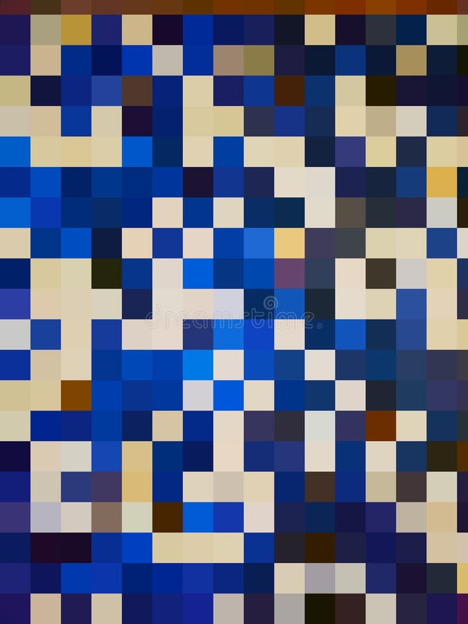 A Striking Coloured Pattern of Digital Squares and Rectangles. Stock ...