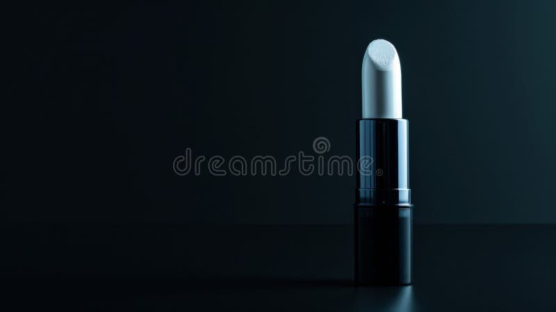 White Lipstick on Black Background, Minimalist Beauty Product ...