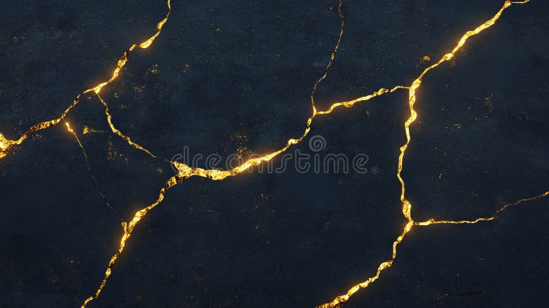 Striking Concrete Texture with Gold Accentuated Cracks for Design and ...