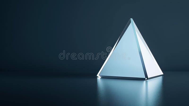 A Striking Crystal Triangle Shines Brightly, Its Glassy Surface ...