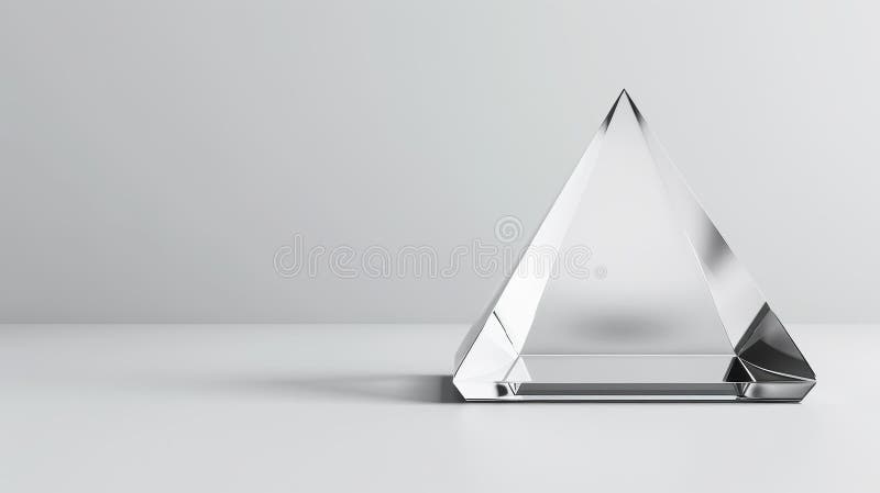 A Striking Crystal Triangle Shines Brightly, Its Glassy Surface ...