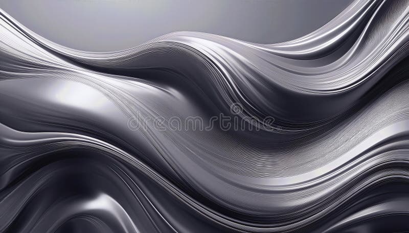 Striking 3D Abstraction Wavy Monochrome Gradient Backdrop Echoes Modern ...