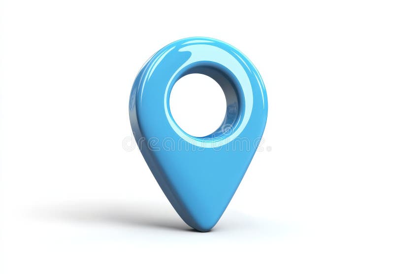 3D Icon of a Blue Location Pin on a White Background Representing ...
