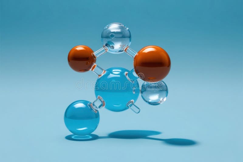 A Striking 3D Molecule with Vibrant Atoms and Bonds, Showcasing the ...