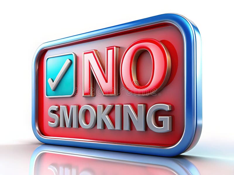 Bold and Modern No Smoking Sign a Professional Sharp 3D Design for ...