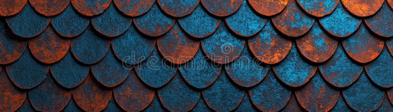 Seamless Dark Blue Rusty Steel Dragon Scales Texture Stock Illustration ...