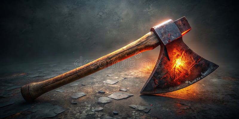 A Striking 3D Render of a Fire Axe Capturing the Gritty Aesthetic of ...