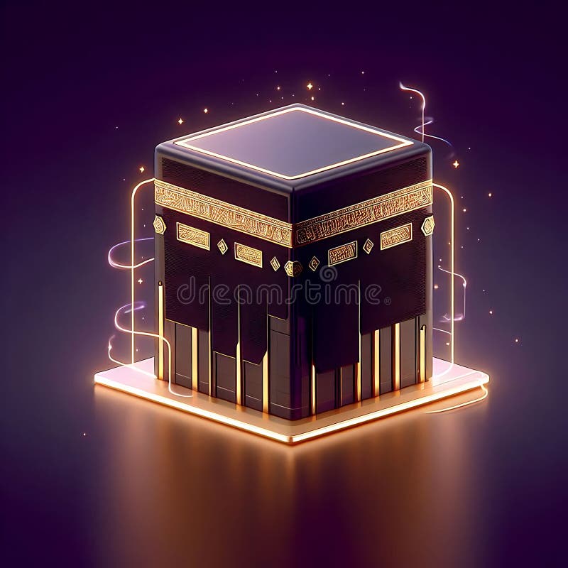 3D Render of the Kaaba, a Symbol of Islam Stock Illustration ...
