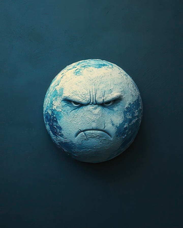 Angry Planet Earth 3D Render Environmental Crisis Global Warming ...